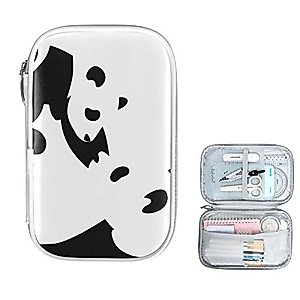 ZZKKO Panda Bear Mom Baby Pencil Bag Case Zipper Pencil Holder Organizer Stationary Pen Bag Cosmetic Makeup Bag Pouch Purse for School Office Supplies