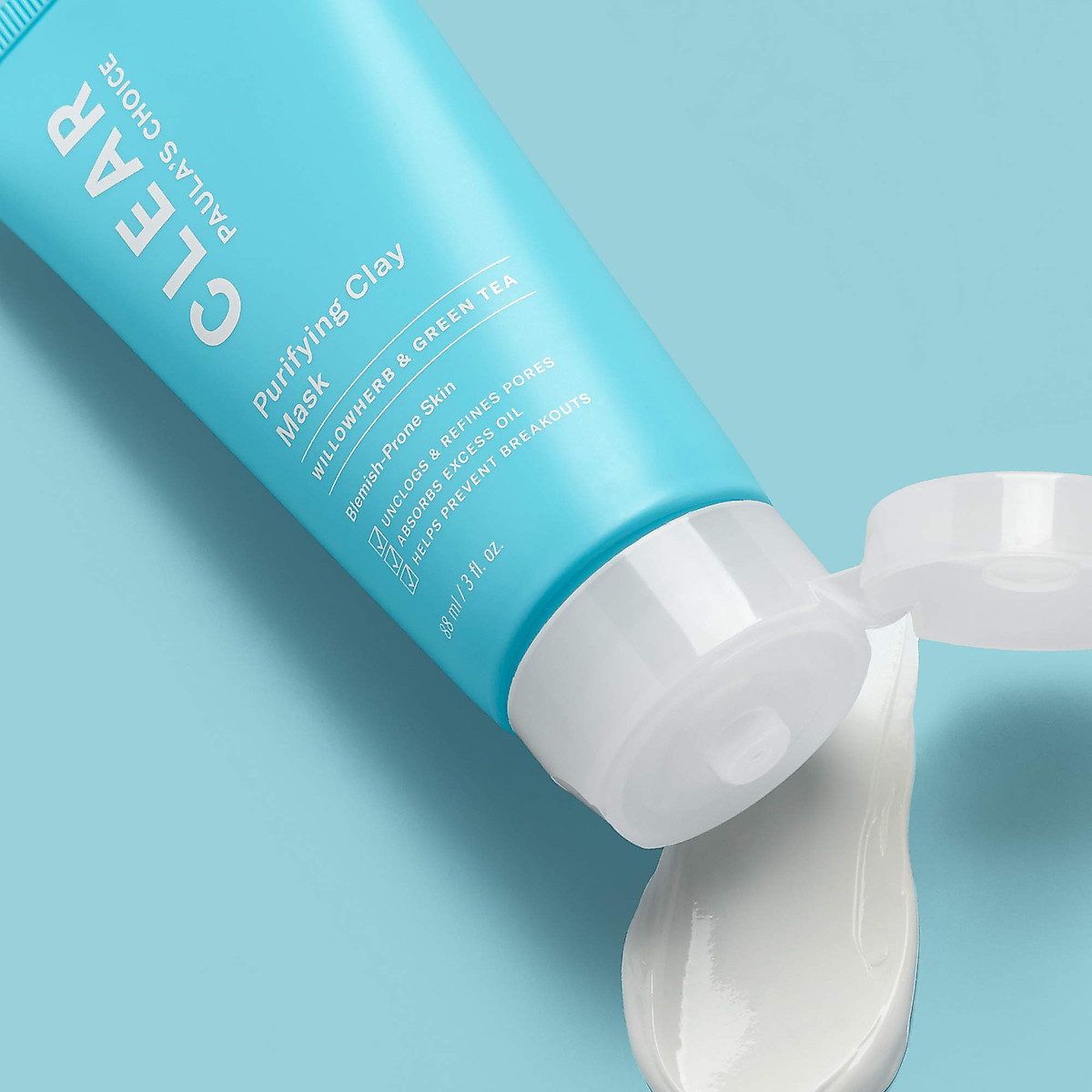 Paula's Choice - CLEAR Purifying Clay Face Mask with Oil Absorbing Bentonite, Kaolin & Salicylic Acid, Minimizes Large Pores & Redness, for Oily & Acne-Prone Skin, 3 Ounces