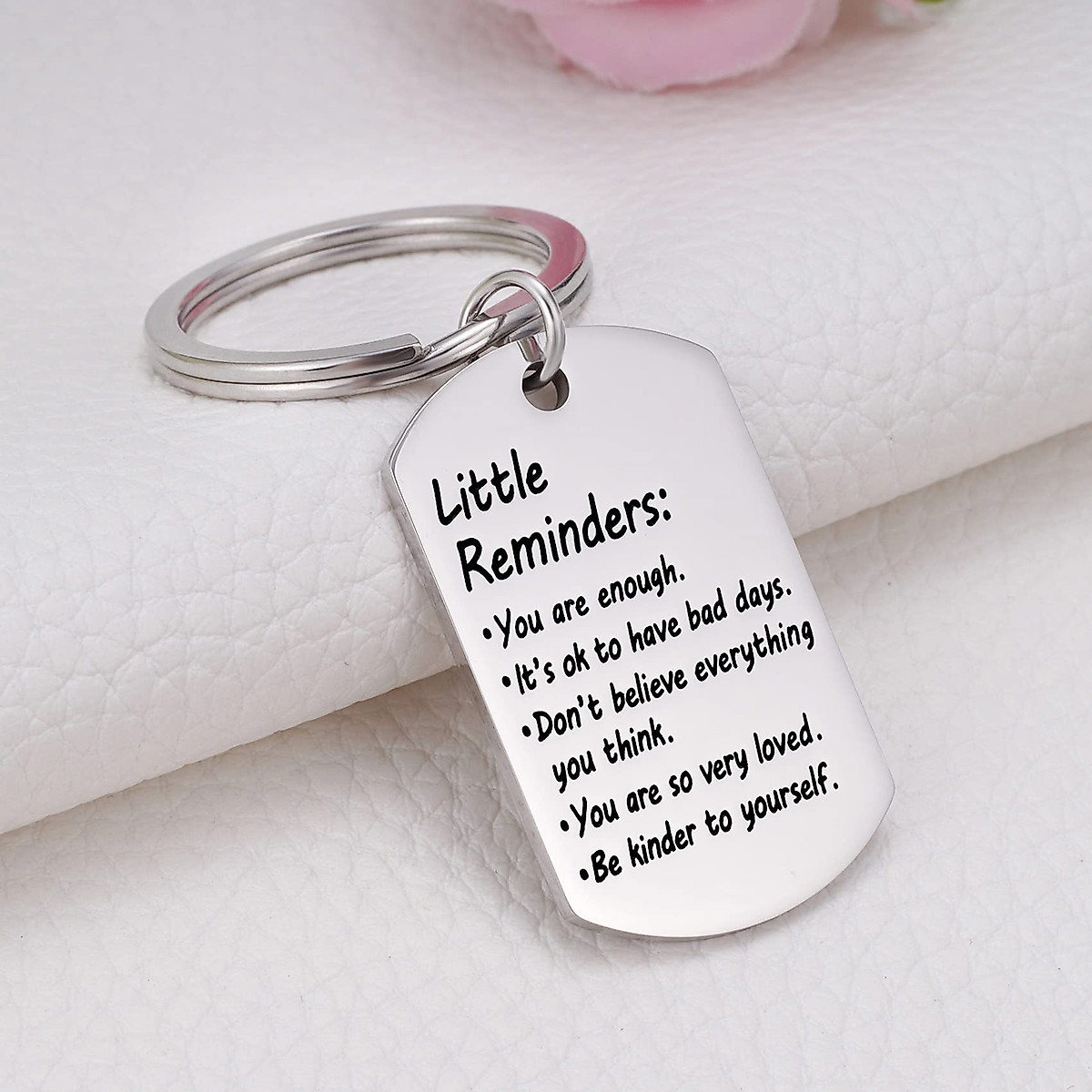 Little Reminders Keychain, Mental Health Gift, You Are Enough Keyring, Positive Thinking Reminder Daily Affirmation Inspiration Uplifting Quotes, Self Love