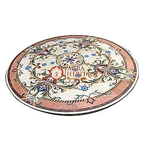 Marble Centre Dining Table Top Furniture Decor FIne Inlay Best Gift | 60" Inches