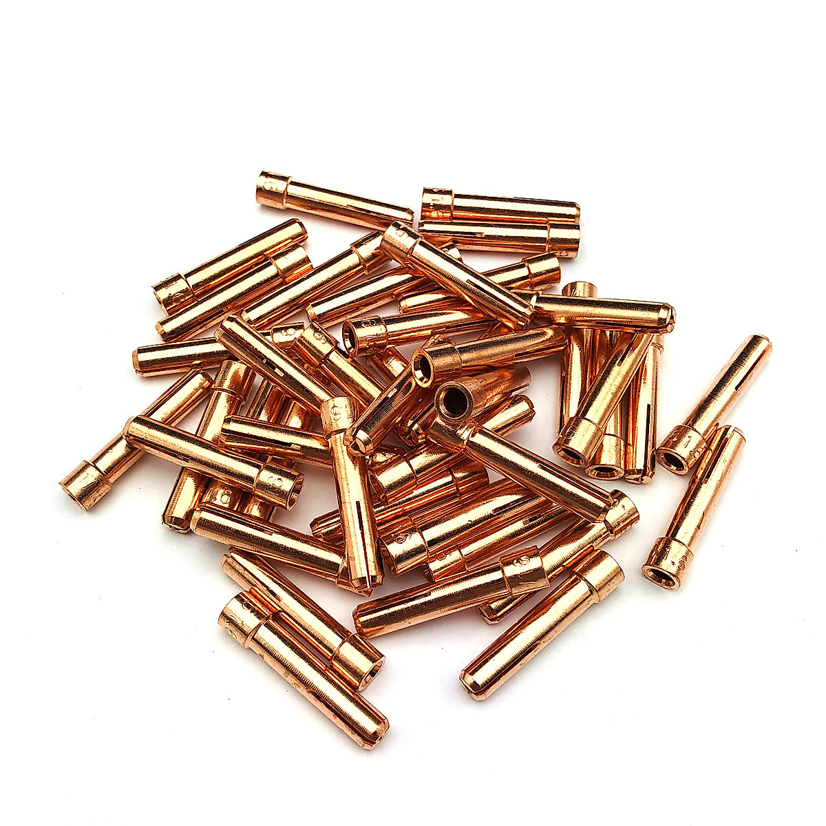 KINGQ 10-pk Stubby Collet 10N25S (1/8") for TIG Welding Torch 17, 18 and 26 Series in Lincoln Miller ESAB Weldcraft CK Everlast