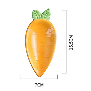 OSALADI 2pcs Ceramic Candy Dish Carrot Shape Bowl Easter Dishes Appetizer Plates Cereal Bowl Salad Bowl Yogurt Bowl Soup Dessert Serving Bowl for Kids Children 15.5X7X3cm KS1541OG2602SGT41LBH6QR 0