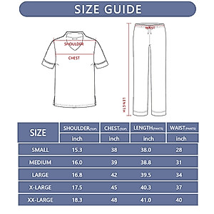 IZZY + TOBY Cotton Pajama Sets, Soft Sleepwear Pjs Set for Women, Summer Pj Short Sleeve Top and Long Pants, Casual Loungewear Ladies Pajamas Navy