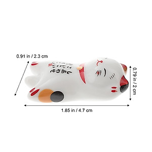 Chopstick Pillow Lucky Cat Ceramic Chopsticks Rest Rack Dinner Spoon Stand Knife Fork Stand Chopsticks Holder for Restaurant Utensils Cutter Rest