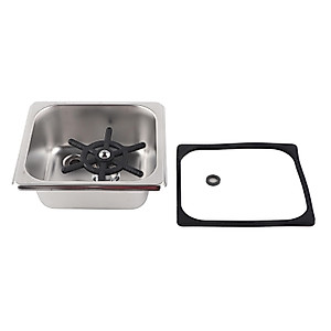 Kitchen Sink Glass Rinser, Stainless Steel Cup Washing Machine Automatic Rinser Pitcher Steaming Pitcher Washer Cleaner for Hotel Coffee Milk Tea Cup