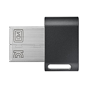 SAMSUNG FIT Plus 3.1 USB Flash Drive, 128GB, 400MB/s, Plug In and Stay, Storage Expansion for Laptop, Tablet, Smart TV, Car Audio System, Gaming Console, MUF-128AB/AM,Gunmetal Gray