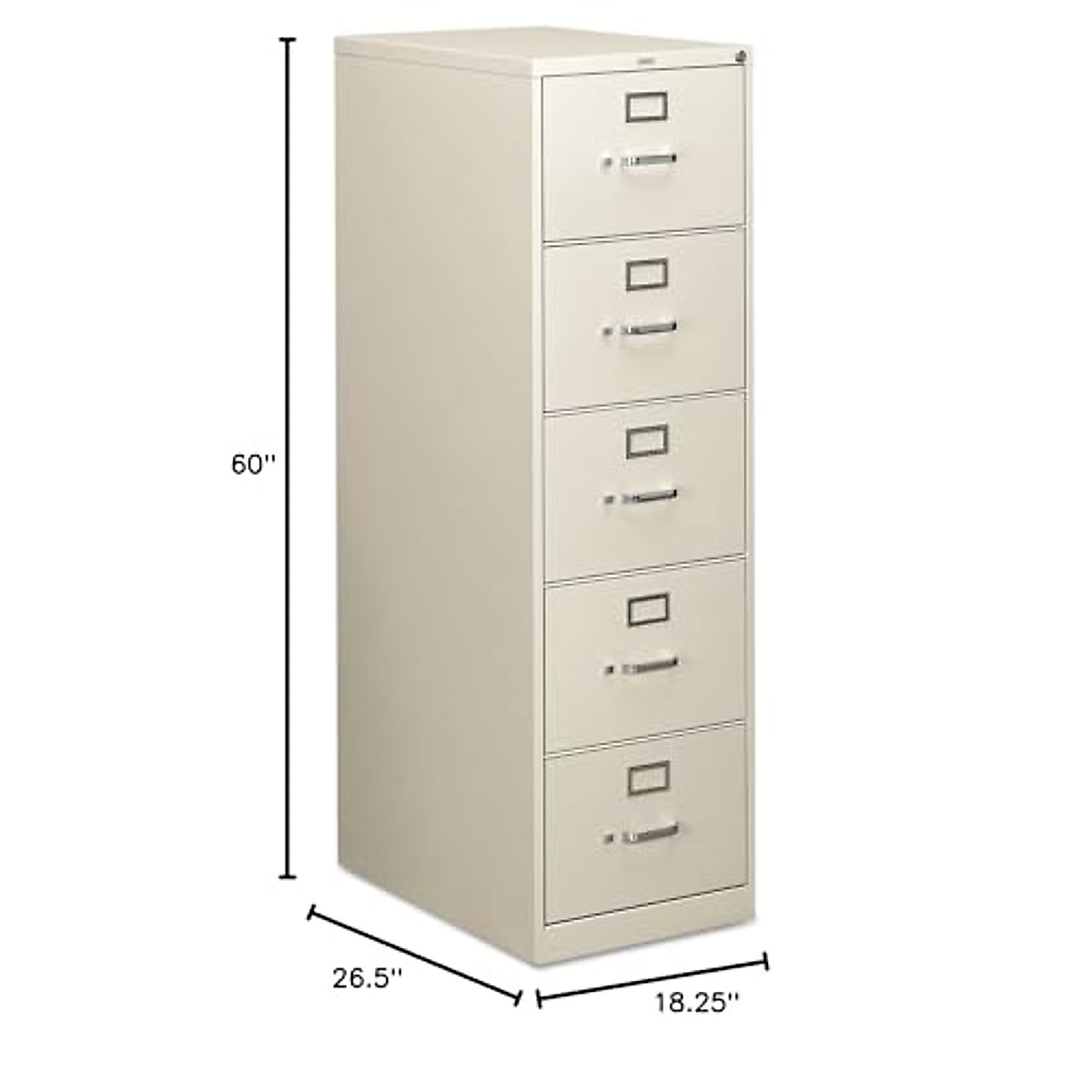 Hon 315CPQ Five-Drawer, Full-Suspension File, Legal Size, 26-1/2-Inch D, Gray