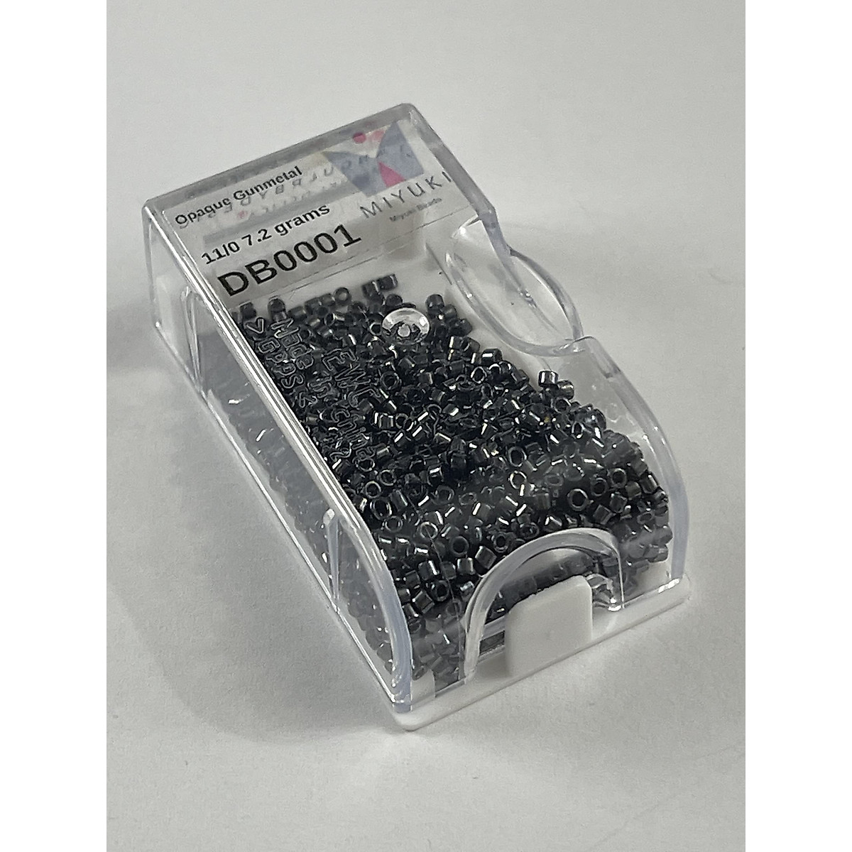 Miyuki Delica 11/0 Cylinder Seed Beads - Gunmetal - DB0001 5 Grams