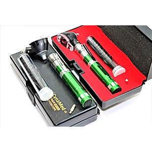 Premium 3.2V Pro Led Otoscope Set Fiber Optic with Hard Case Plus 1 Extra Bulb Cynamed