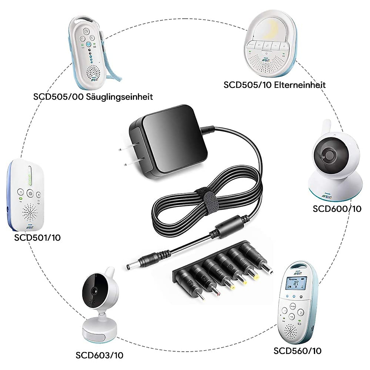KFD 6V Universal Adapter for AT&T Vtech Cordless Phone DC6V (NOT AC6V),ProForm Elliptical,Fisher Price Baby Swing,Blood Pressure Monitor,Ride On Car Toys Charger Speaker Routers Scales 6V Power Supply