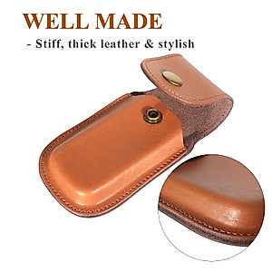 Kosibate Pocket Knife Sheath, Leaher Folding Knife Sheaths for Belt, Multitools Pocket Case Pouch(Brown)