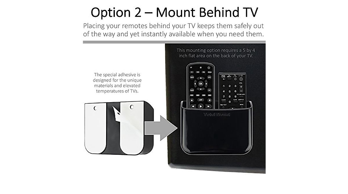 TotalMount Universal Remote Holder - Organize Your Remotes Efficiently
