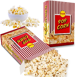 MT Products Popcorn Boxes for Party and Movie Nights - 1.8 oz. (Pack of 25) - #3.5 Popcorn Buckets With Close Top