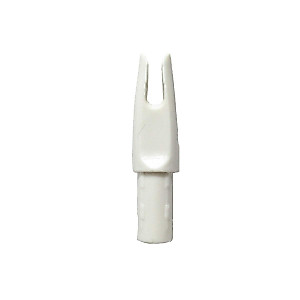 Letszhu Archery Arrows Nocks 6.20mm/.244" Inside Diameter Plastic Insert Tail for Hunting Target Shooting (White)