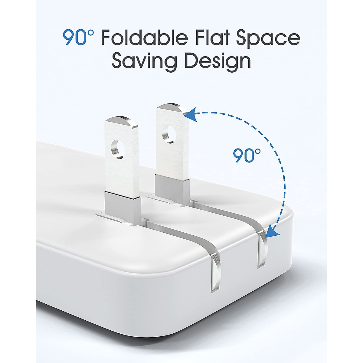 USB Wall Charger, USB C Fast Charger, Elexlinco Dual USB Wall Charger with Apple 20W Charge and QC 3.0 18W USB-A,USB C Wall Adapter for Apple 14 13 12 11, Samsung, Foldable Plug Charger