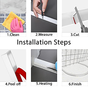 Collapsible Shower Water Splash Guard - 39 Inch Shower Threshold Water Dam for Curbless Bath, Wet and Dry Separation - Bathroom and Kitchen Water Stopper