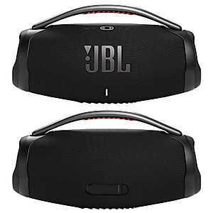 JBL Boombox 3 Wireless Bluetooth Streaming Portable Speaker, Black - IP67 Dustproof and Waterproof, up to 24 Hours of Play Time - WEPGPY Cable