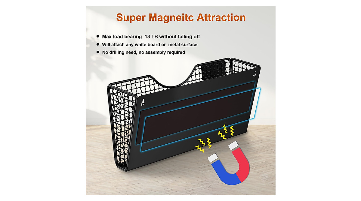 MFTEK Magnetic File Holder - Space-Saving Organizer