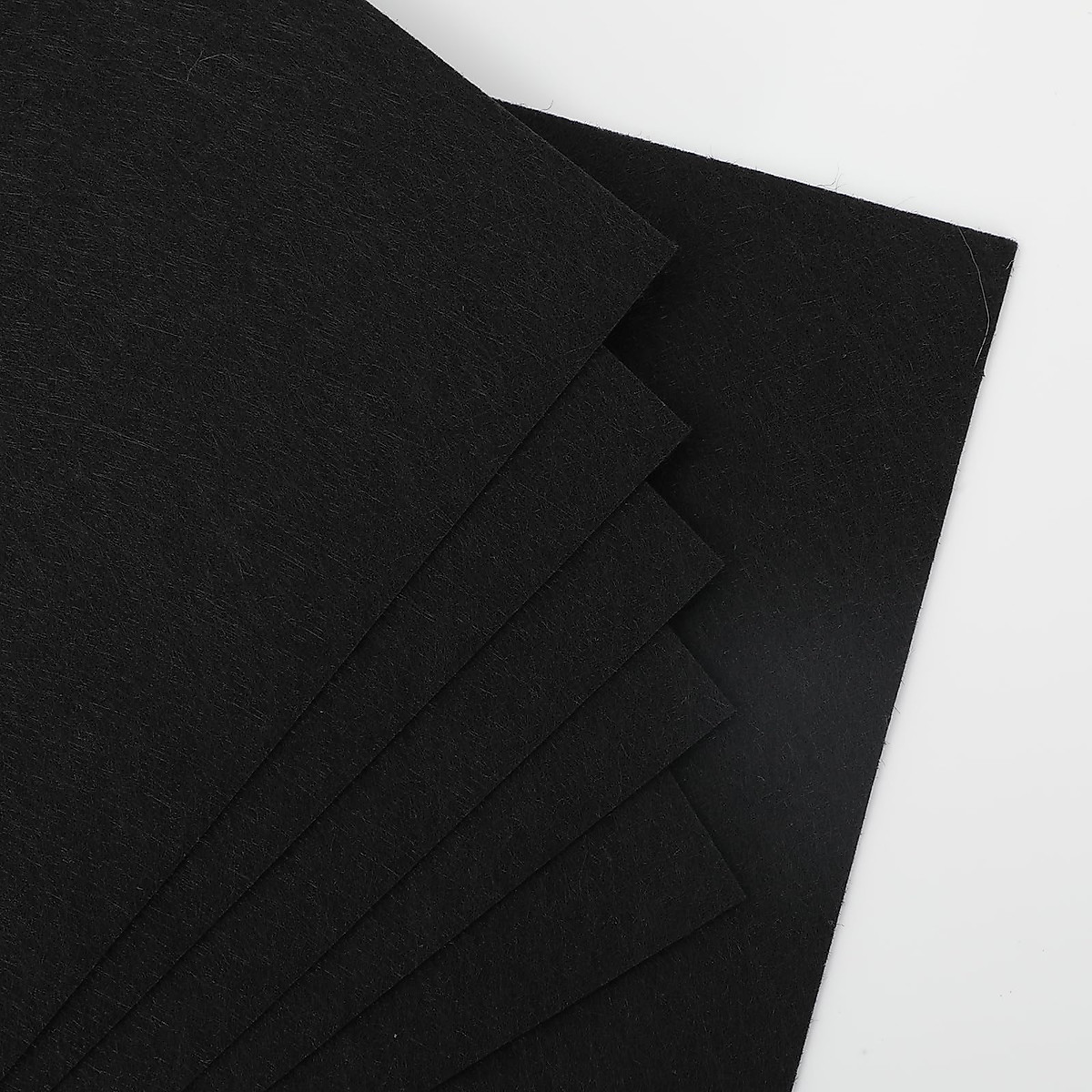 Whaline 40Pcs Black Felt Fabric Sheets Soft Thick Craft Felt Pack for DIY Crafts Sewing Patchwork Art Projects, 6 x 6 Inch