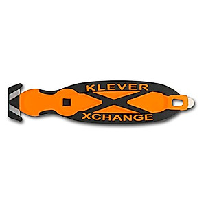 Klever XChange, Safety Box Cutter Knife, Orange