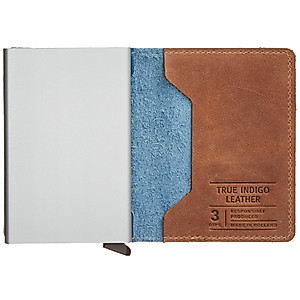 SECRID Wallet Indigo Denim Mens Cardholder RFID Wallet (Brown,)