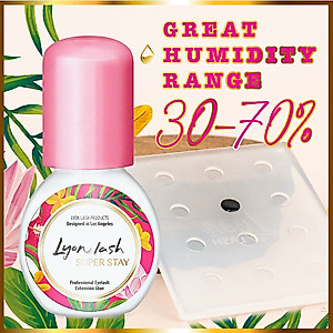 Lyon Lash Super Stay 5ml Eyelash Extension Performance Glue | 0.5 Sec Dry Time | Up to 8 Weeks Retention | Black Adhesive Supplies for Professional Use