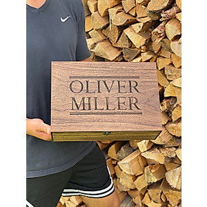Personalized wooden name box for memories, keepsake - Christmas gift, present for Him, Boyfriend, Boy, Guy, Groomsmen, Friend for Birthday