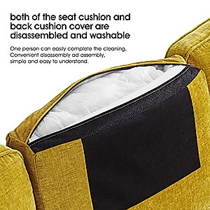 ASHOMELI Sectional Sofa Couch with Chaise，Modern Linen Fabric L-Shaped Couch 3-Seat Sofa Sectional，Suitable for Living Room, Apartment, Small Space