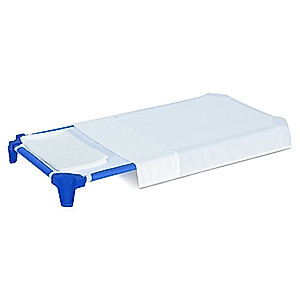 Wood Designs 87800 Stackable Daycare Cots for Kids, Naptime/Sleeping Cots for Preschool, Daycare, Kindergarten [Set of 6], 52"L x 22.25"W, Blue, Ready-to-Assemble