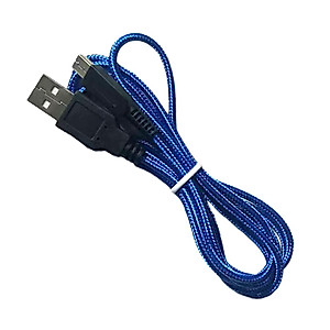 Zigmoon hair Braided 5FT USB Charger Cable for 3DS Power Charging Lead Compatible with Nintendo New 3DS XL/New 3DS/3DS XL,3DS,New 2DS XL,New 2DS/2DS XL/2DS,DSi/DSi XL - Blue