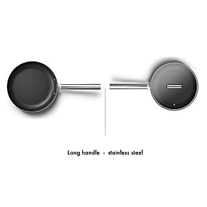 SMEG 6PC Cookware Set, Black 9.5" Fry Pan 11" Fry Pan 3qt Sauce Pan 5 Qt Casserole CKFB06BLMUS Made in Italy