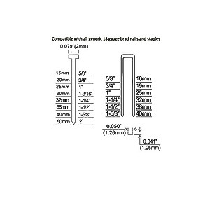 Valu-Air SF5040 2" 18 Gauge 2 in 1 Pneumatic Brad Nailer and Stapler with Carrying Case