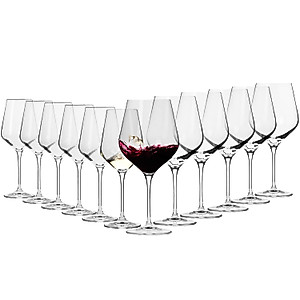 Krosno Wine Glasses Set | 6x Large White Wine Glasses 13.2 oz + 6x Large Red Wine Glasses 29.1 oz | Perfect for Home, Restaurants and Parties | Dishwasher Safe