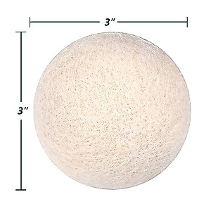 EUHOMY Wool Dryer Balls 6-Pack XL Size,100% New Zealand Wool Balls Reusable,Handmade Dryer Balls Laundry,Accelerated Drying Time,Reduce Wrinkles,Baby Safe&Chemical Free (White)
