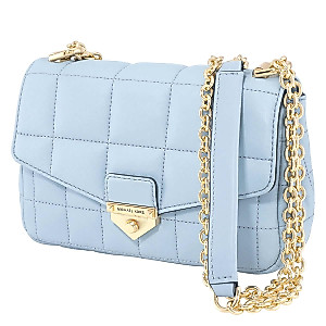 Michael Kors Pale Blue Soho Small Quilted Leather Shoulder Bag