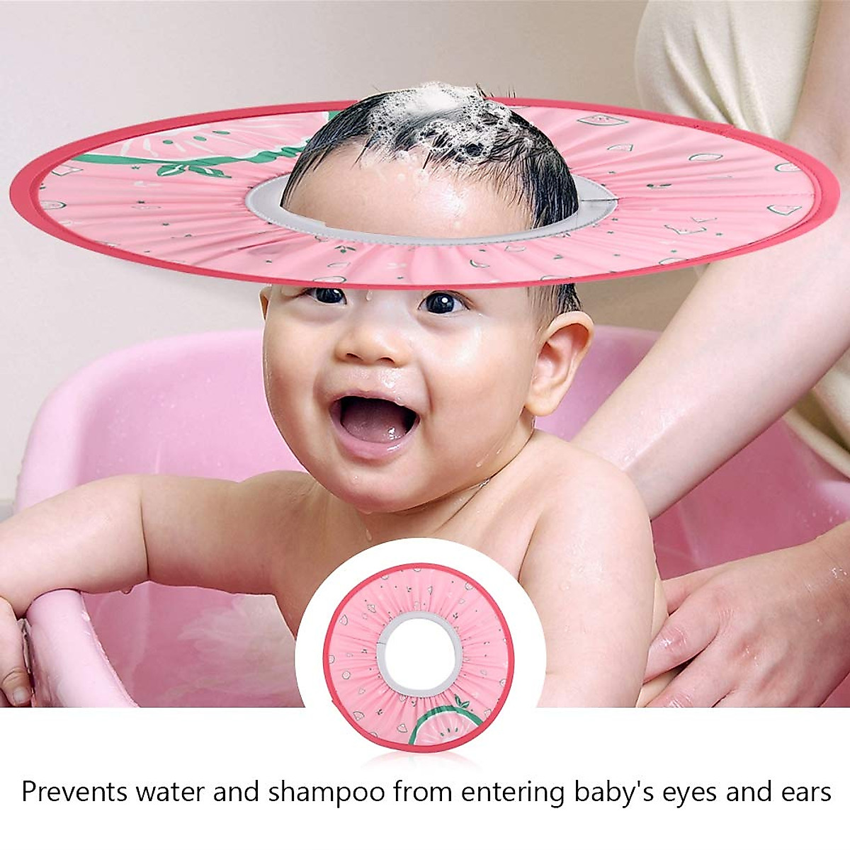 Kid Wash Hair Baby BathSafe Shampoo ShowerBathing Tub Head Hair Rinser Toddler And Kids Prevent Water Entering Eyes And Ears ()