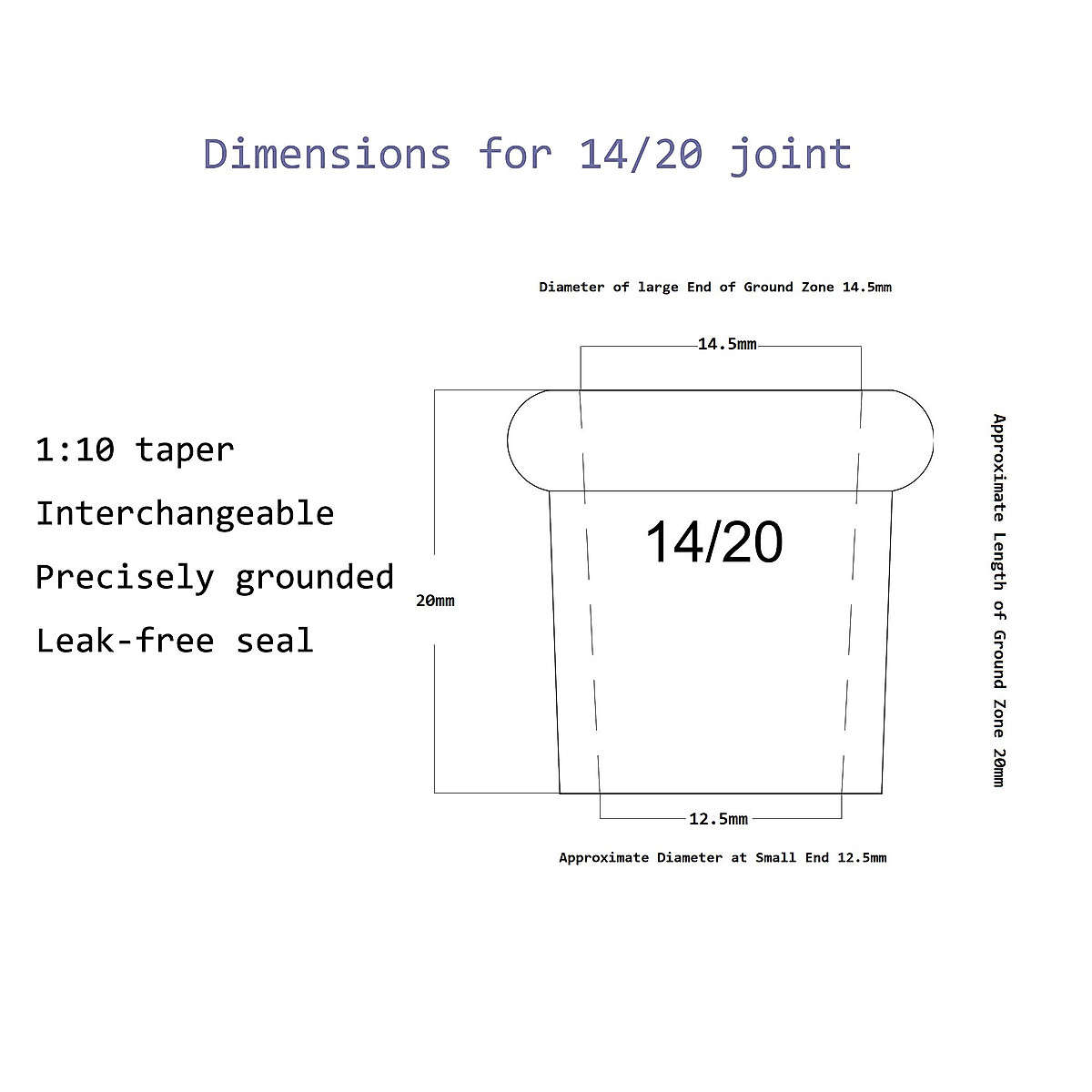 Laboy Glass 100mL Single Neck Round Bottom Boiling Flask Heavy Wall with 14/20 Joint Heating Reaction Receiving Flask Organic Chemistry Lab Glassware