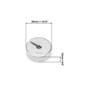 QWORK Slotted Weight Set, 9 Pcs Slotted Mass Set with Hangers - 9 Weights (50g) - 500g