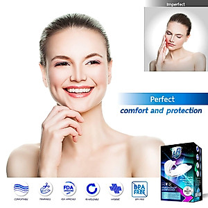 LORIOUS Mouthguard - One Size Fits All Premium Set of 6 BPA Free Moldable, Customizable and Trimmable Medical Grade Mouth Guard for Grinding Teeth Clenching Bruxism, Sport Athletic, Whitening Tray