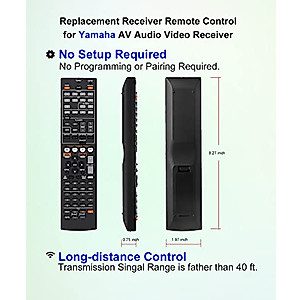 JISOWA Replacement for Yamaha Receiver Remote Control Universal RX-V367 RAV463 ZA11350 RX-V375 RX-V677 RX-V371 RAV331 WT92670 RX-V373 RAV432 RX-V577 RAV494 HTR-3063 RX-V473 RAV293 WR00270 RAV521