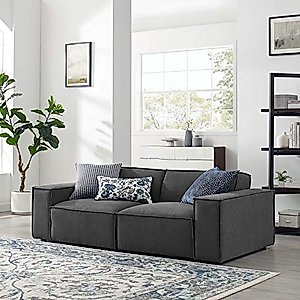Modway EEI-4111-CHA Restore 2-Piece Sectional Sofa, Charcoal