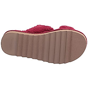 Koolaburra by UGG Women's Furr Ah Sandal, Berry Red, Size 5