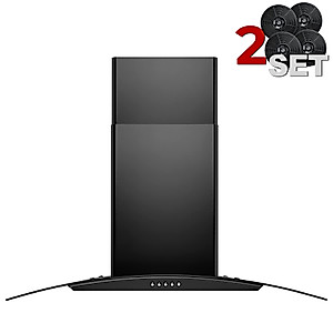 AKDY RH0475CFL Range Hood, 30 in, Black Painted