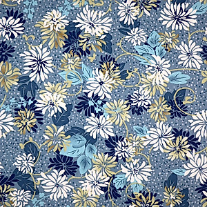 iNee Gray Blue Fat Quarters Quilting Fabric Bundles, Sewing Fabric for Quilting Craftting,18 x 22 inches (Gray Blue)