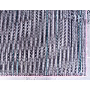 Unique Loom Solo Collection Solid, Plush, Kids, Modern Area Rug, 5 ft x 7 ft 7 in, Pink