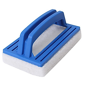 Pool Supply Hand-Held Pool Brush, Scrubbing Scouring Sponge Pad - Clean Pool Tile Grout, Walls, Vinyl Liners, Surface Cleaning Scrubber, Kitchen, Bathroom Tub, Shower Tile