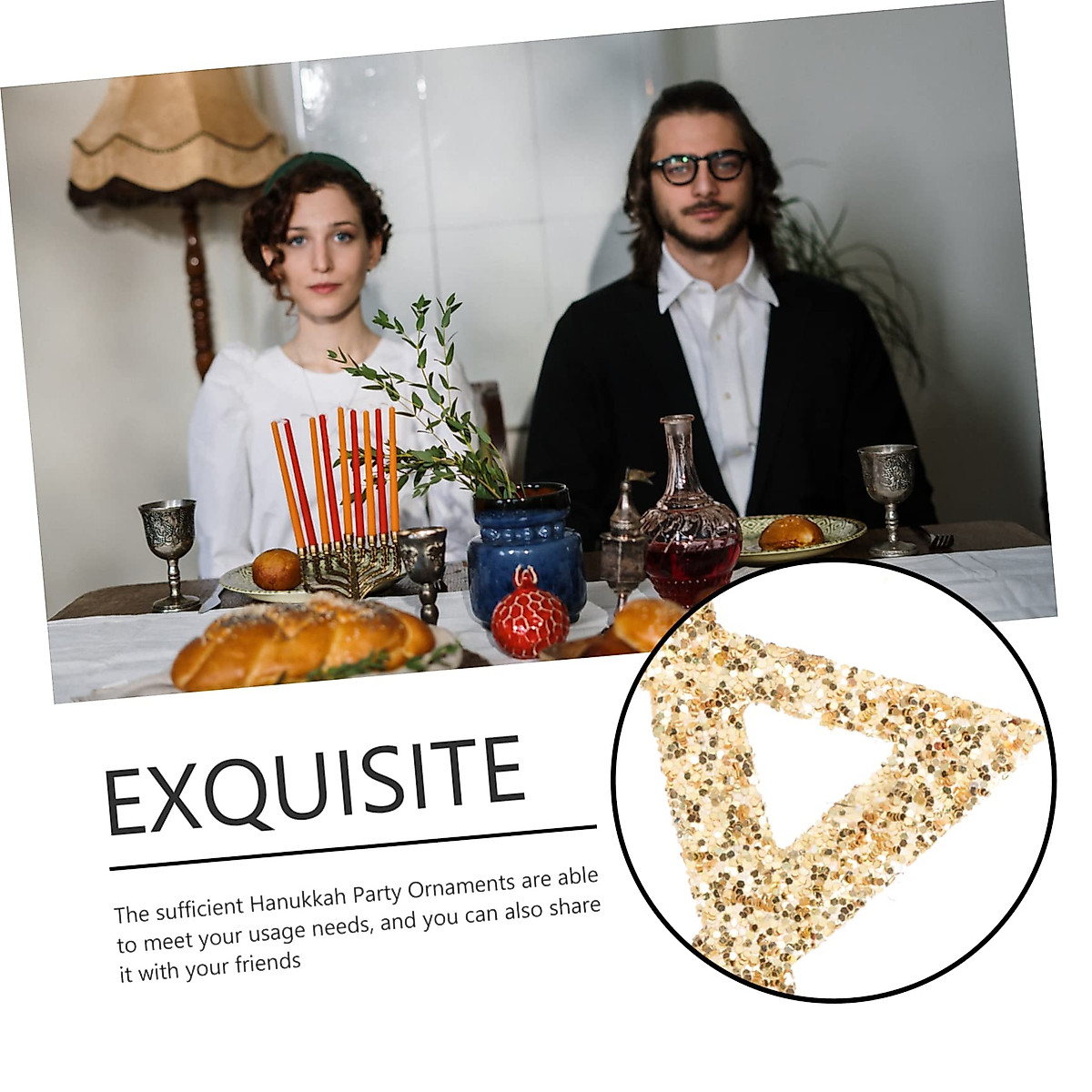 NOLITOY Party Table Decor 150 Pcs Hanukkah Decoration Accessories Christmas Non-woven Fabric Star Sequins