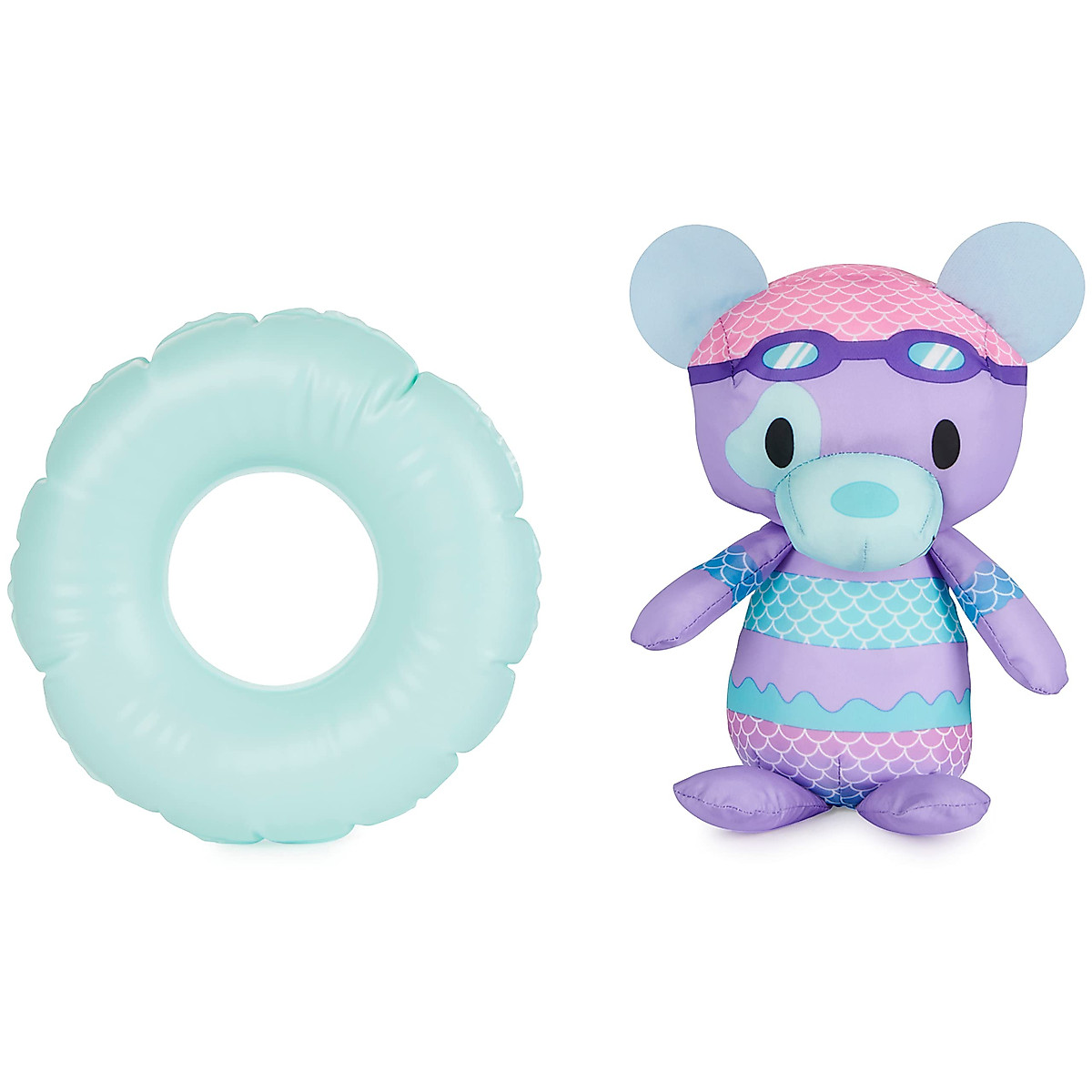 Swimways Huggable Floating Water Stuffed Animal, Bath Toys and Pool Party Favors 2-Pack for Kids Ages 1+, Blue and Purple