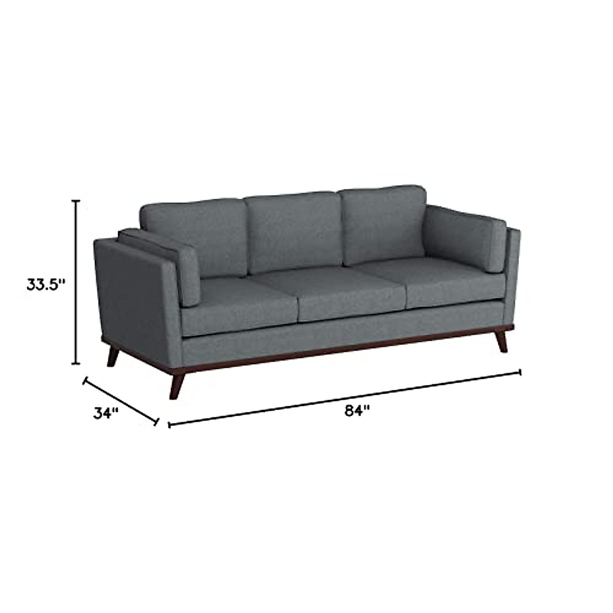 Homelegance 84", Gray Bedos Fabric Upholstered Sofa