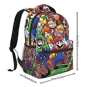 Super Cartoon Backpack Anime 3D Game Printed School Bookbag Laptop Backpacks Travel For Boys Girls Kids Back To-School